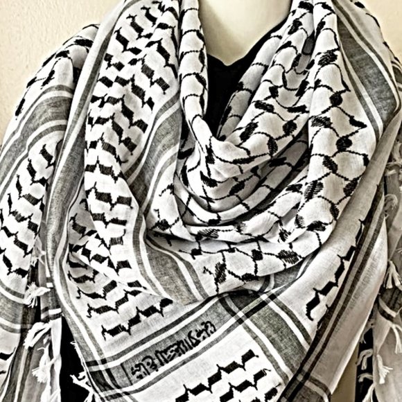 Palestine Keffiyah | Keffiyehs | Host Pick Black White Palestine ...